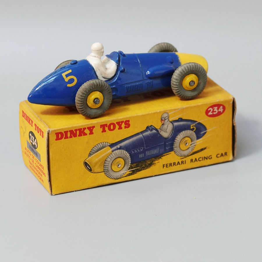 Dinky 234 Ferrari racing car yellow hubs RARE - Die Cast Models 4 You