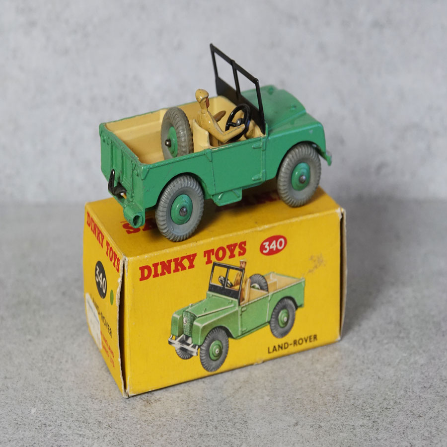 Dinky 340 Land Rover in green & tan #2 near mint boxed - Die Cast ...