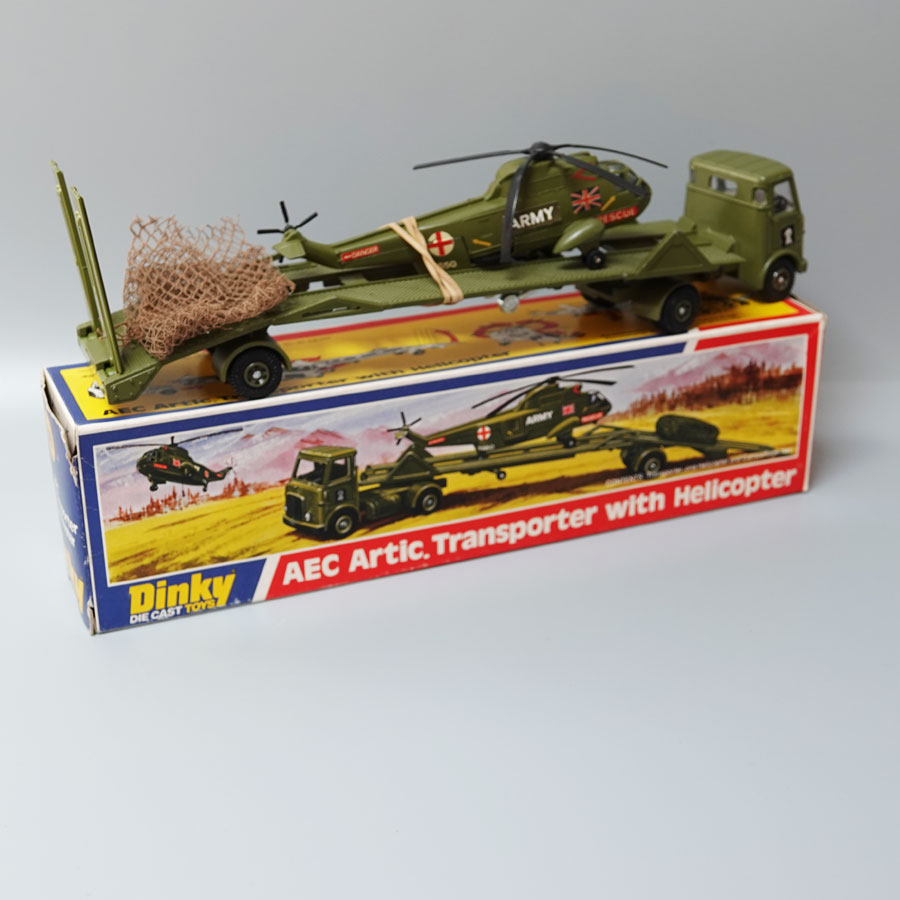 Dinky 618 AEC Artic Transporter With Helicopter - Die Cast Models 4 You